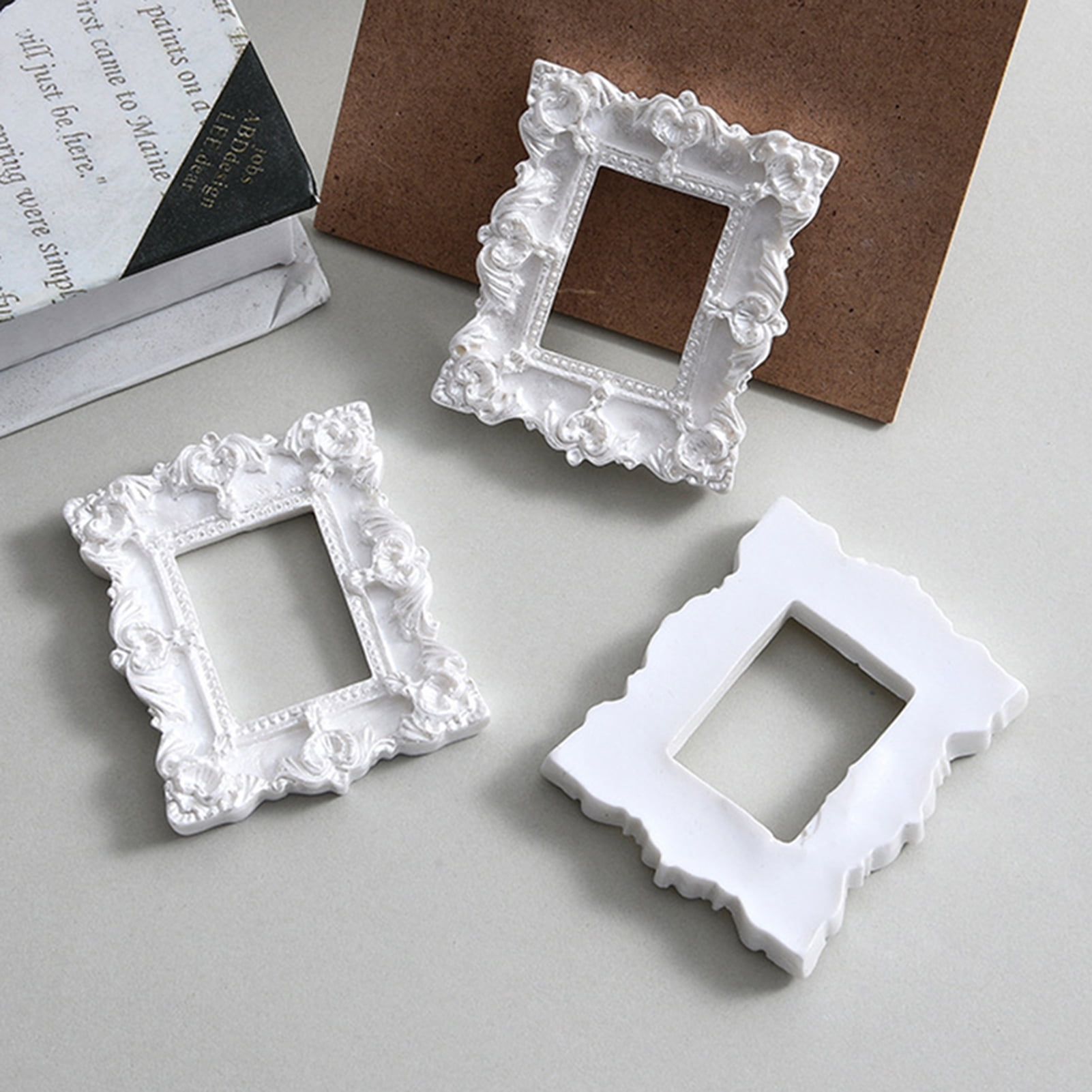 opvise 2Pcs Photo Frames Anti-deformed Vintage Resin European Style ...