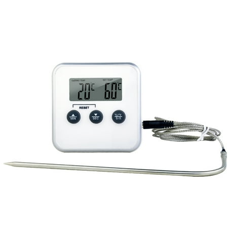 Yeacher Meat Thermometers & Timers with LCD Display Thermometer Clock ...