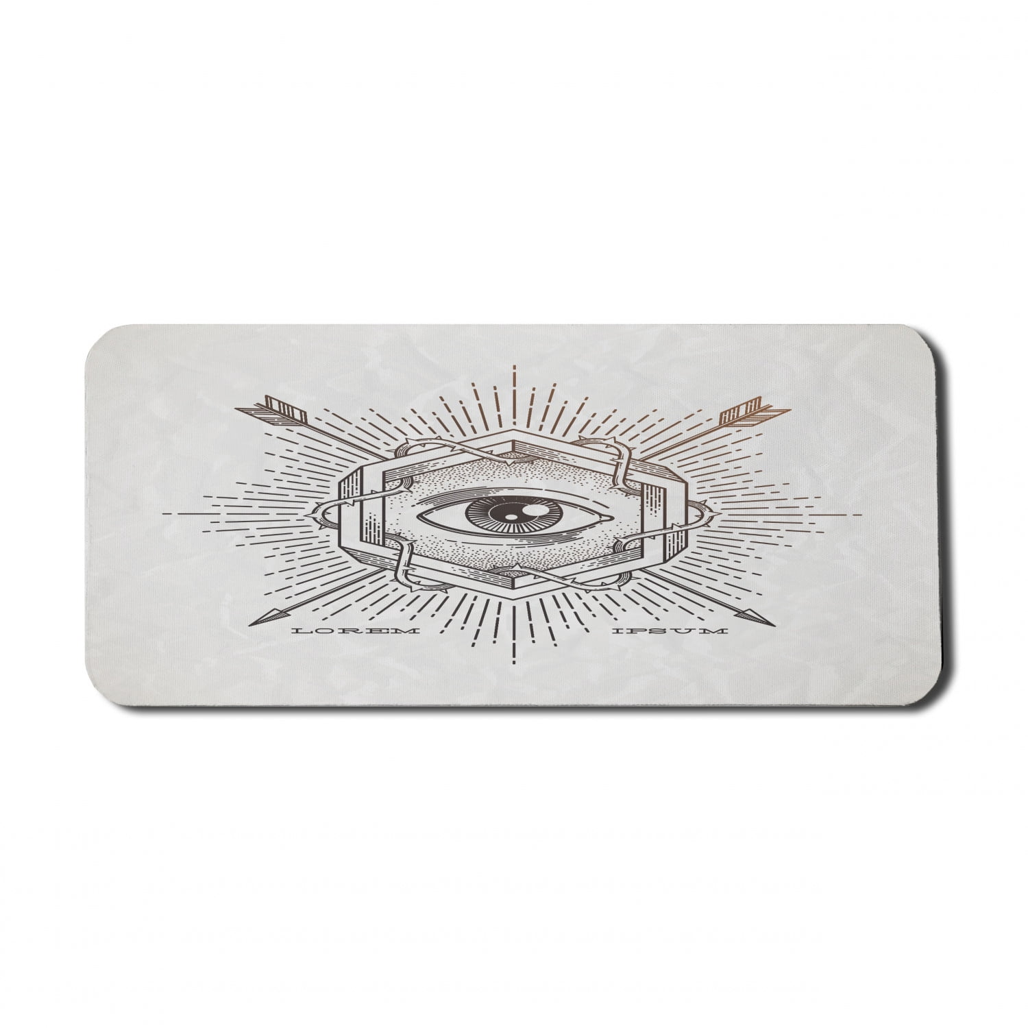 Occult Computer Mouse Pad, Third Eye in Geometric Hexagon with Grunge ...