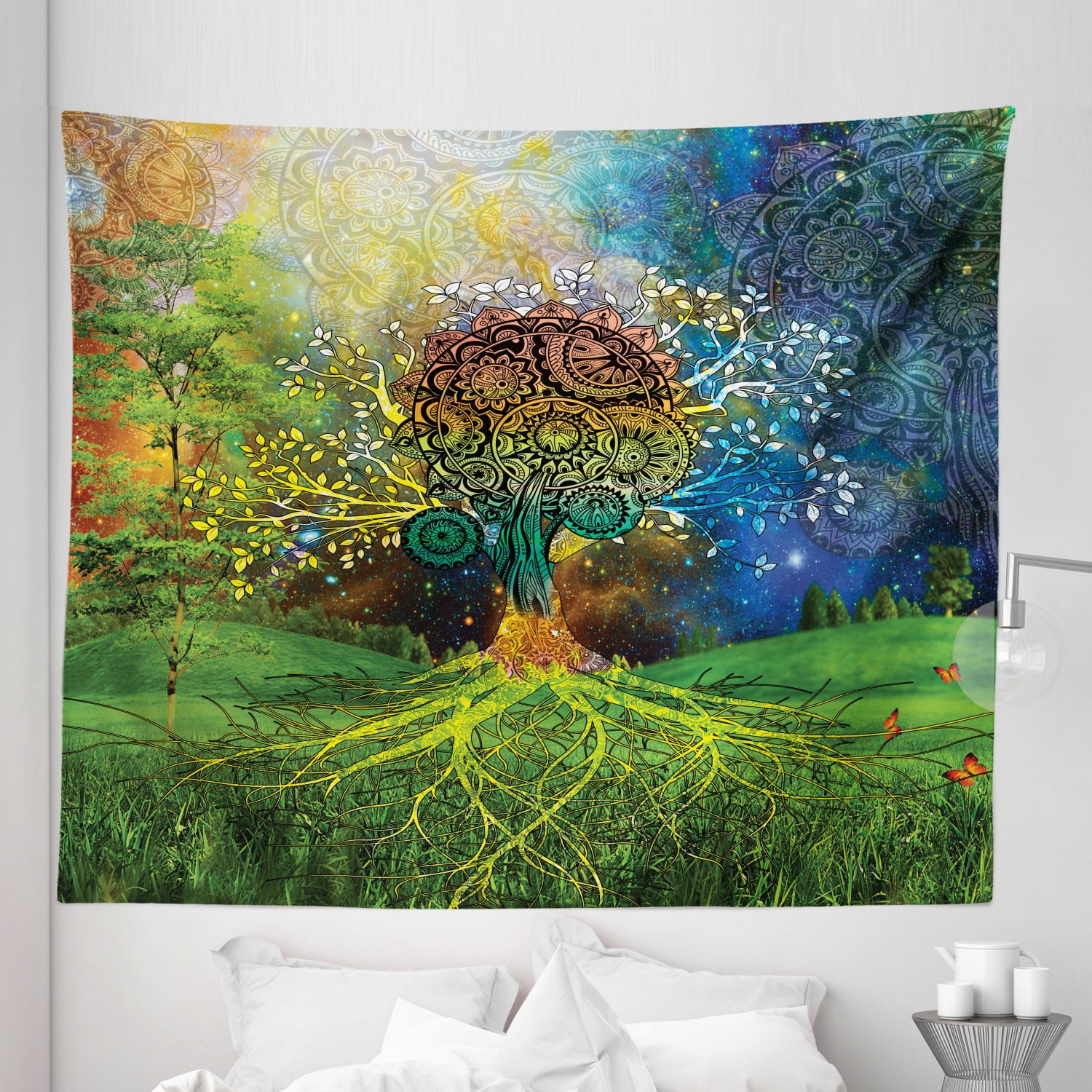 Ethnic Tapestry, Tree in the Valley Spiral Branch Balance Mother Earth ...
