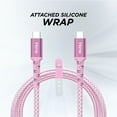 iHome 6' USB-C to USB-C Cable, Nylon with Wrap, Pink - Walmart.com