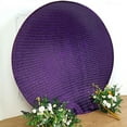 BalsaCircle 7.5 feet Purple Metallic Glittered Spandex Round Backdrop ...