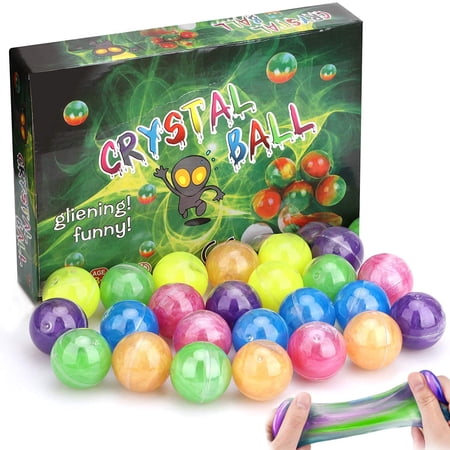 Fidget Toys Set Rainbow Slime Putty Balls Slime Eggs Kit Squishy Party ...