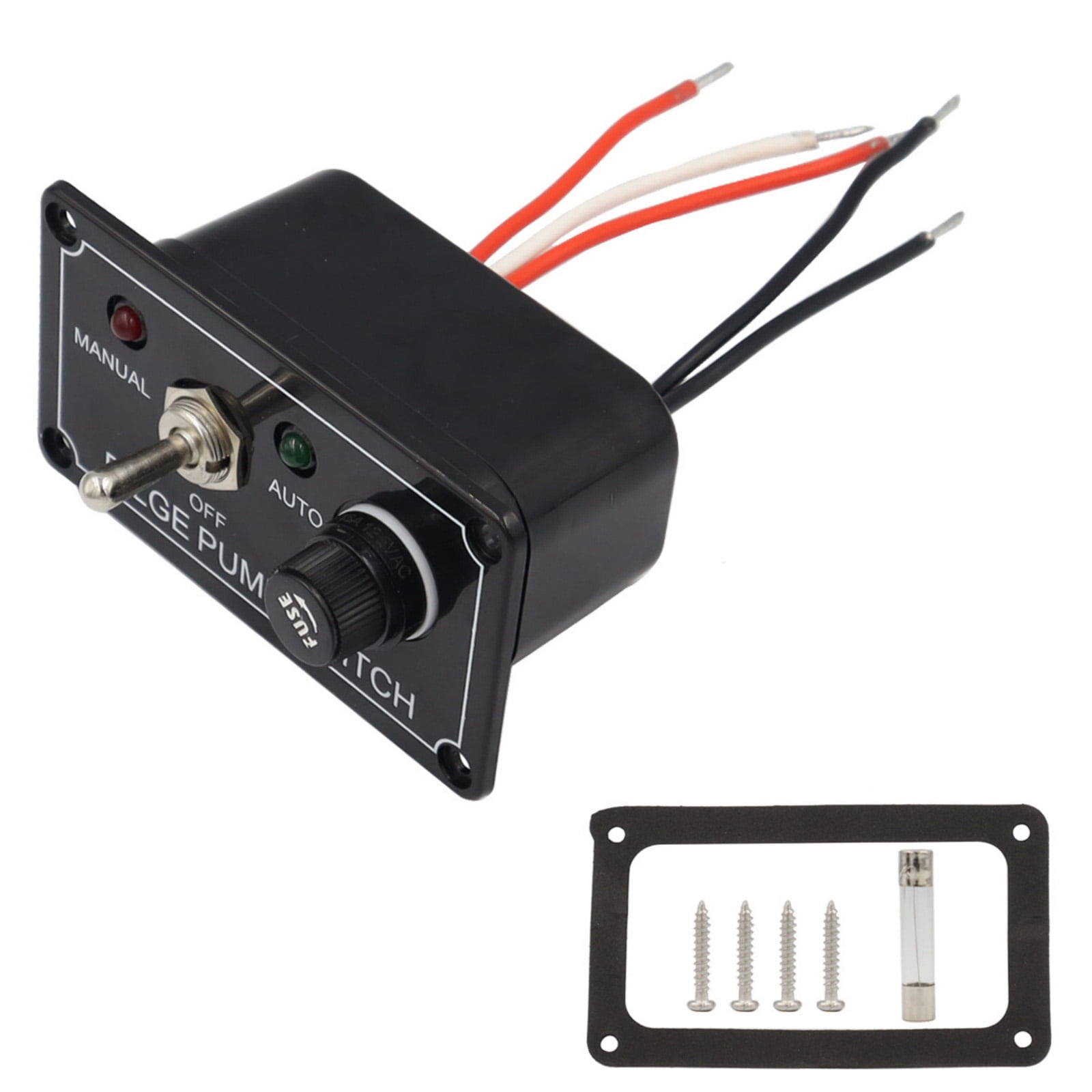 ARCADORA 12V DC ON OFF AUTO Bilge Pump Switch Panel with LED Indicator ...