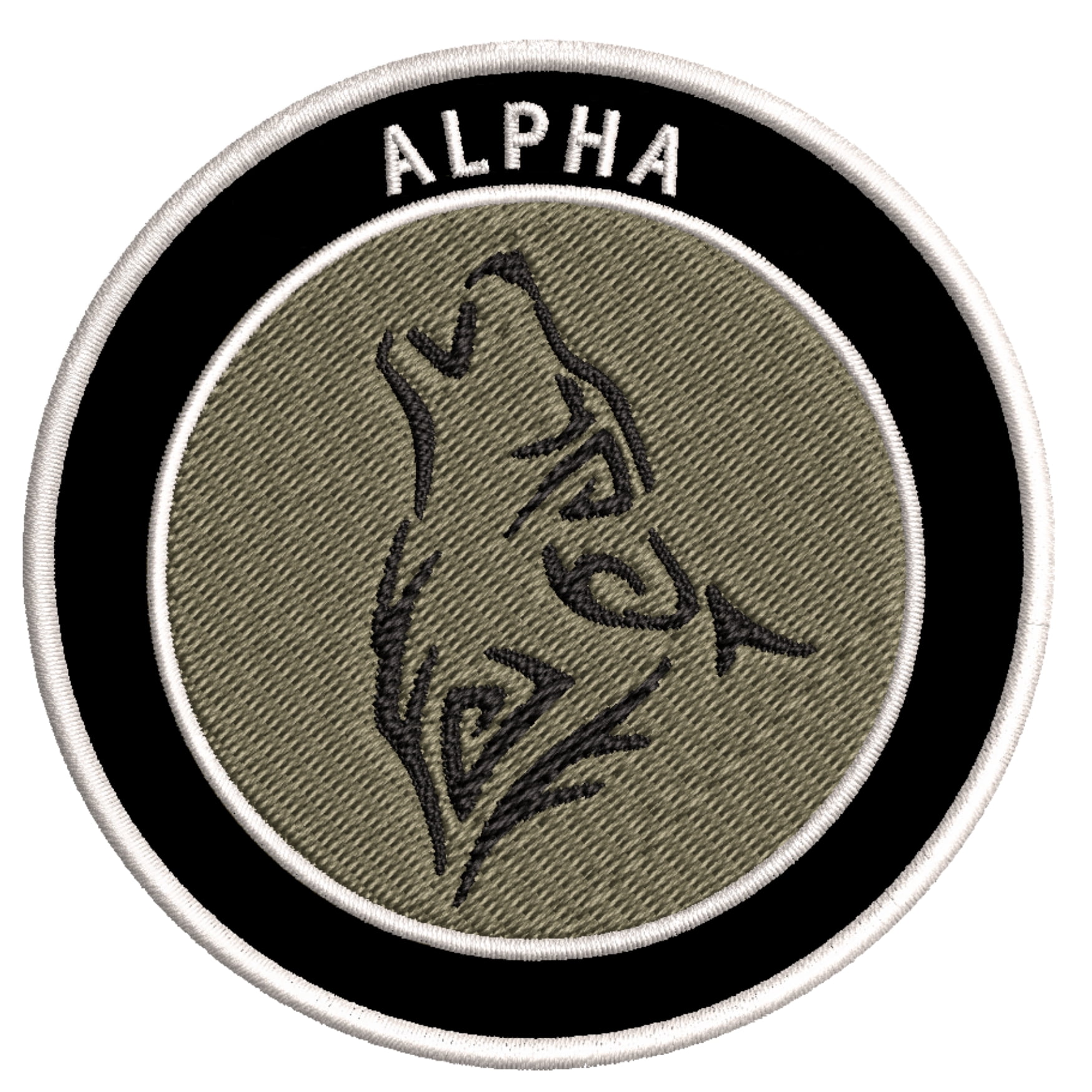Alpha Wolf Howl Embroidered Patch Iron/Sew-On Applique Travel Souvenir ...
