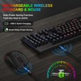 Trahoo Wireless Gaming Keyboard And Mouse Combo Rgb Backlit