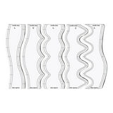S SERENABLE 5 Pieces Wave Edge Rulers Quilting Rulers Cutting Rulers ...