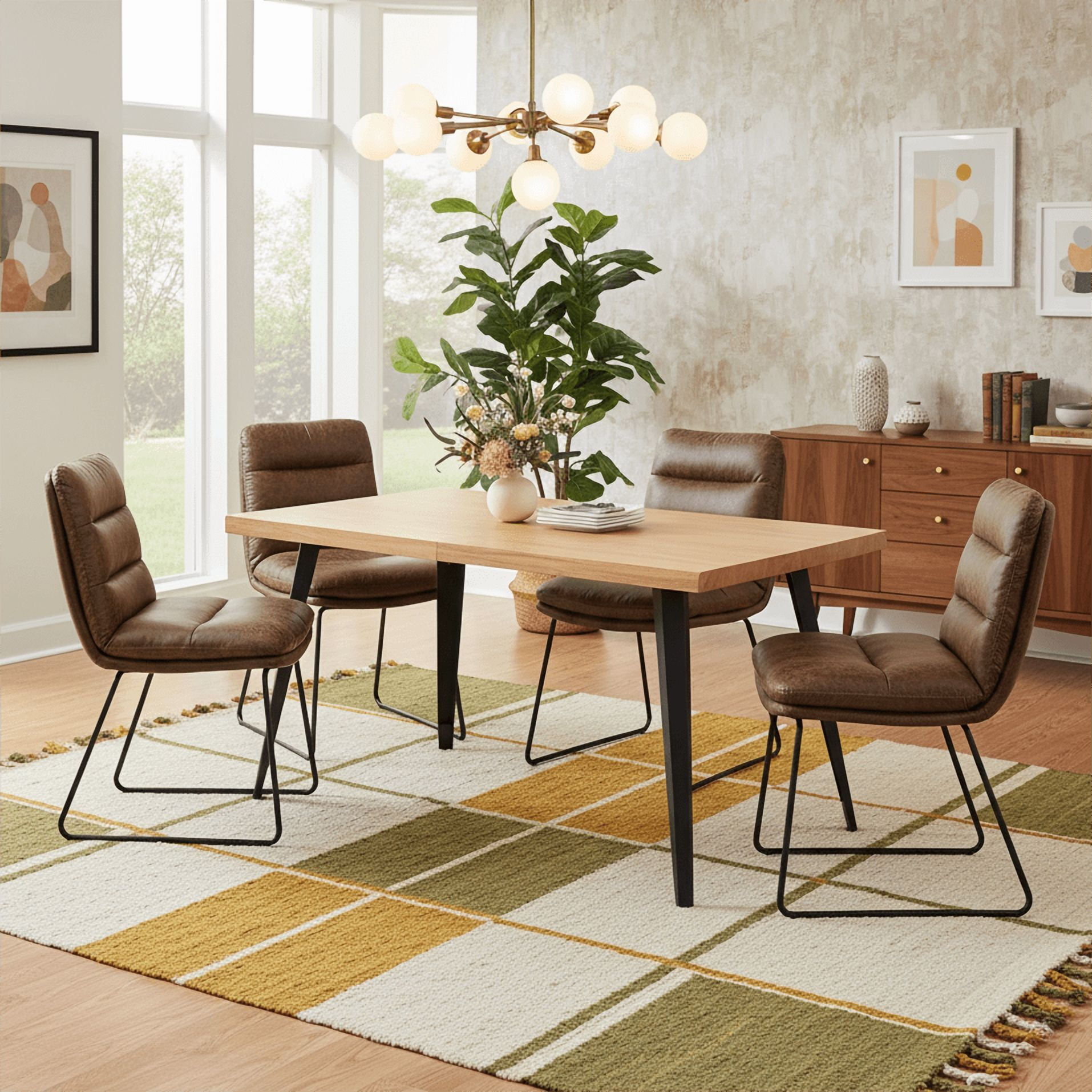 Click here for Homy Casa Set Of 4 Upholstered Dining Chairs With... prices