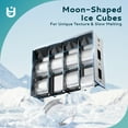 EUHOMY Crescent Countertop Ice Maker, 1500 Cubes/Day, Dual-Side Tech ...