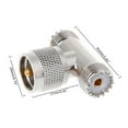 for T Shape UHF Male PL259 To 2 UHF Female SO239 Triple RF Connector 3 ...
