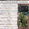 Cacti Tough Phone Case, Crescent Moon PRINTED Stained Glass Design ...