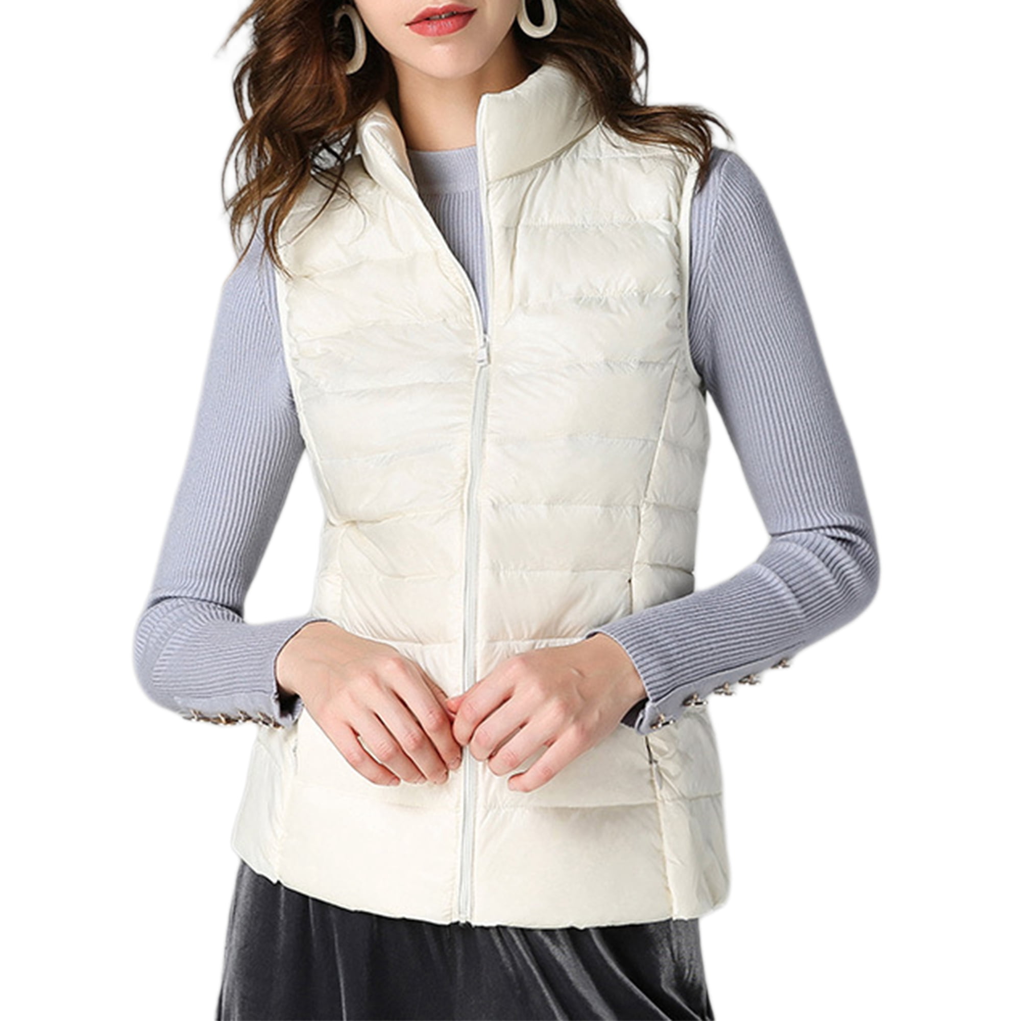 Click here for Fashnice Ladies Puffer Vest Zip Up Down Vests Slee... prices