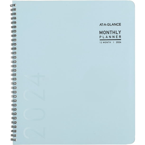 AT-A-GLANCE Contemporary Lite 2024 Monthly Planner Sky Blue Large 9 x ...
