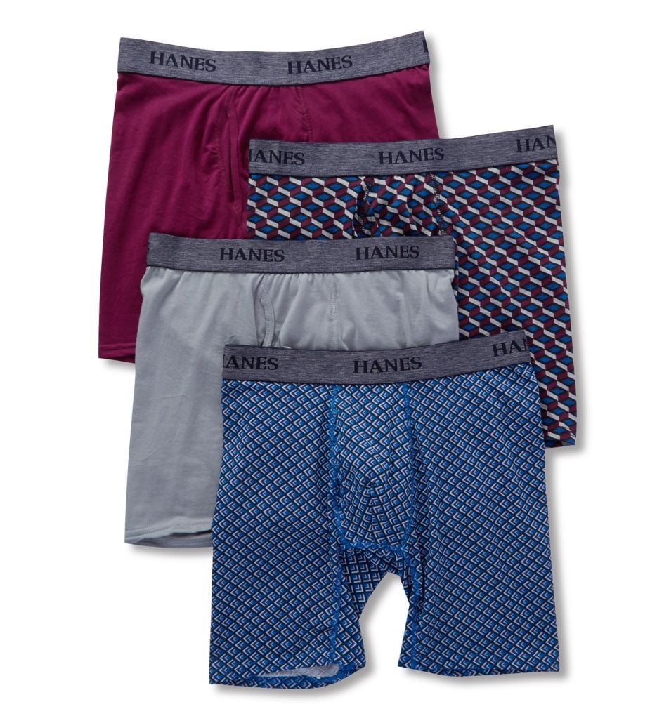 Hanes - Men's Hanes YTBBB4 Platinum Stretch Boxer Briefs - 4 Pack ... Hanes - Men's Hanes YTBBB4 Platinum Stretch Boxer Briefs - 4 Pack ...