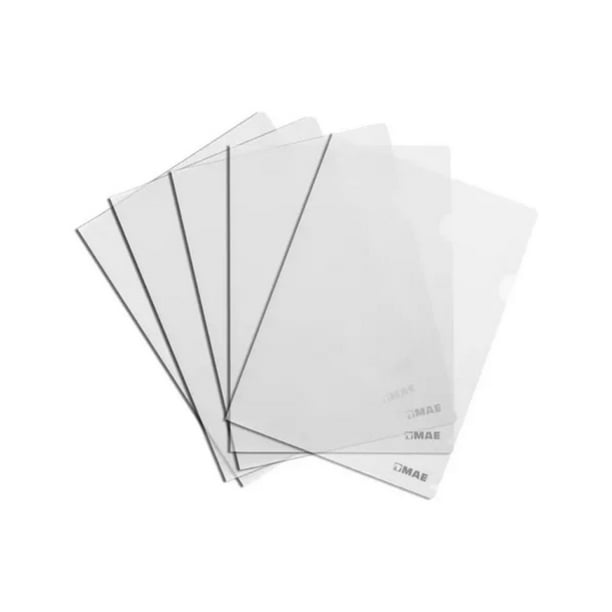 10 Piezas Folder Transparente MAE Sellado Forma L, Tamaño Carta ...