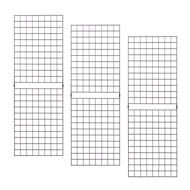 2' X 6' Wire Grid Panel - Black (Pack of 3) - Walmart.com