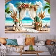 7x5ft Romantic Beach Wedding Backdrop Summer Seaside Scenery Background ...