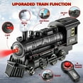Huge Wave Train Track Toys, Electric Steam Locomotive with Smoke ...