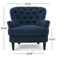 GDF Studio Ishtar Contemporary Tufted Club Chair with Nailhead Trim ...