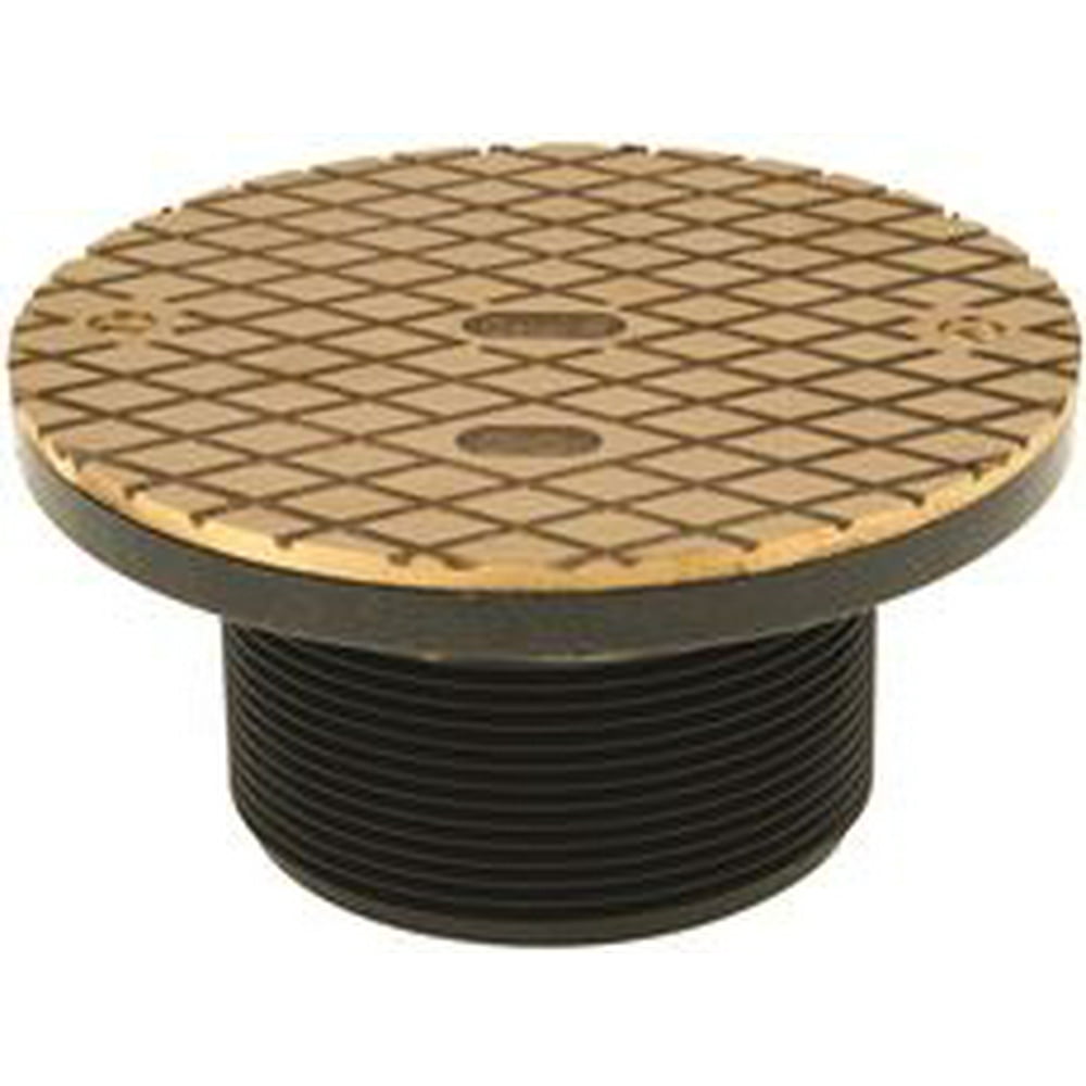 Oatey Heavy-Duty Adjustable Plastic Barrel Cleanout With Brass Cover, 4 ...