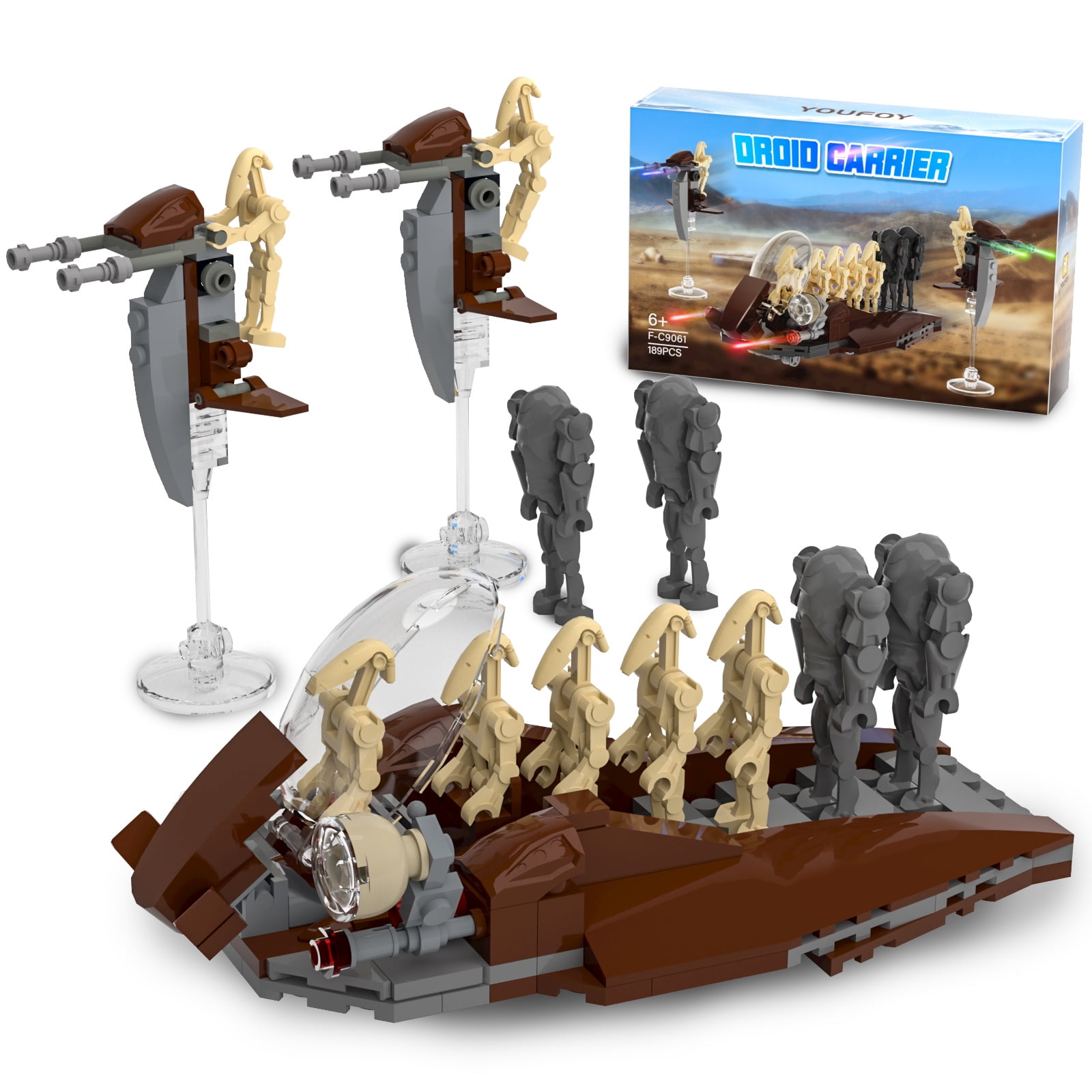 189pcs Droid Carrier Building Kit With 11 Battle Droids Figure Block ...