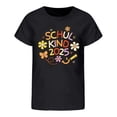 Girls T Shirts Kids My First Day At School Graphic Crewneck Top Baby ...