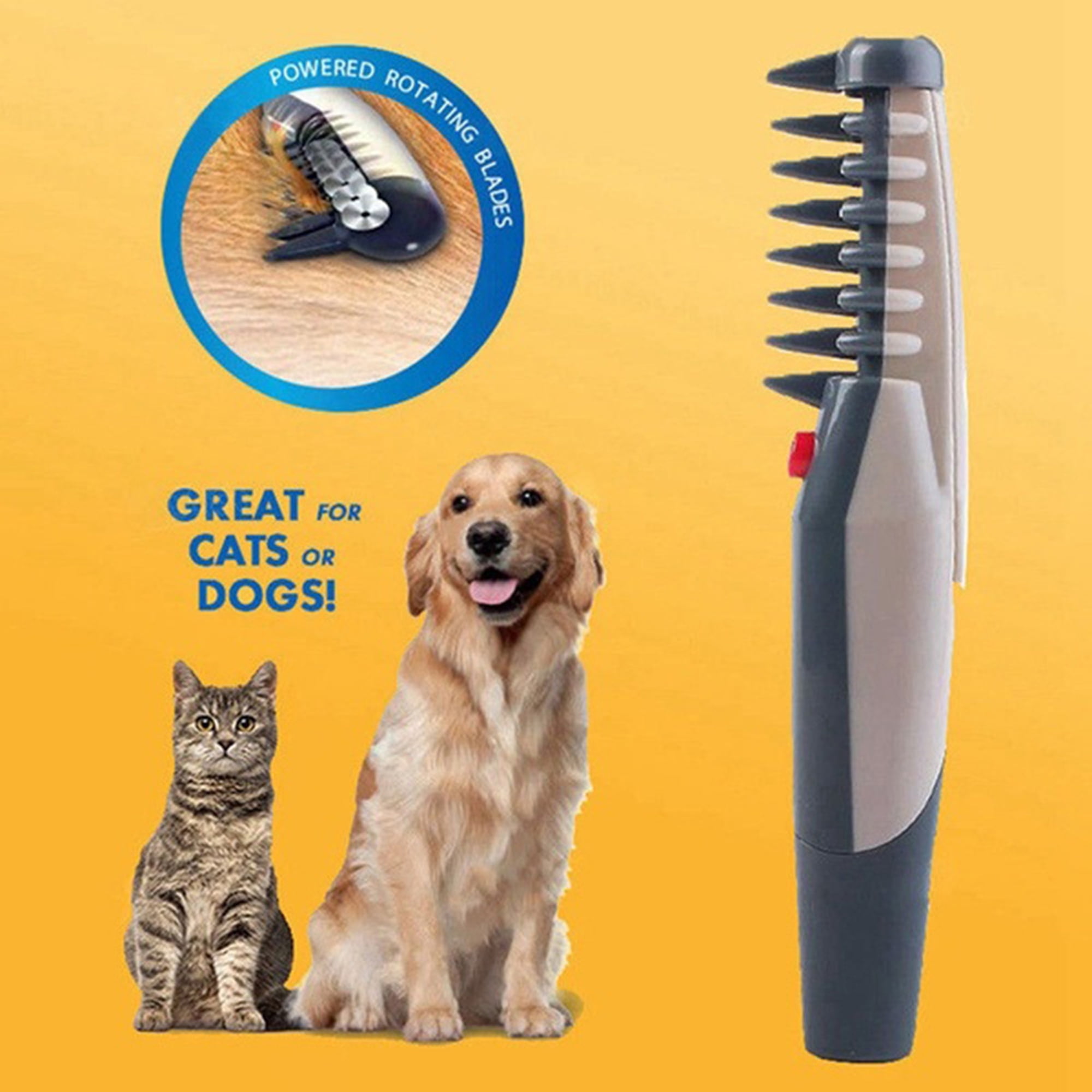 Electric Dog Brush Comb Puppy Dog Cat Hair Trimmer Slicker Brush Quick ...