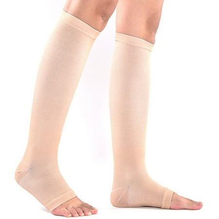 Cheers Unisex Knee High Nylon Graduated Compression Socks Leg Pain ...