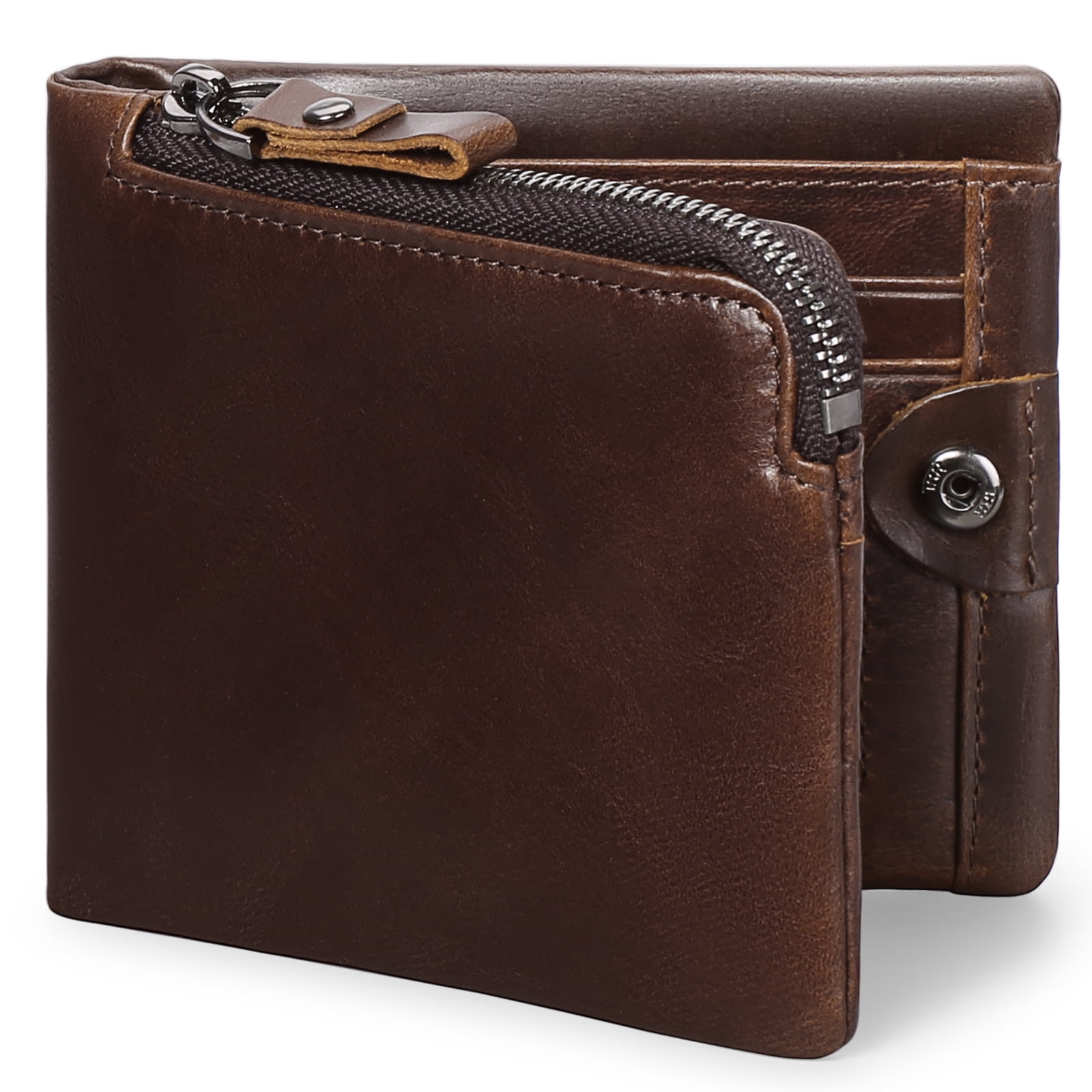 Sendefn Mens Wallet with RFID Blocking - Genuine Leather Slim Bifold ...