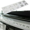 2 New Set 3D Silver Matte Range Rover Letters ABS Front Hood Emblem ...