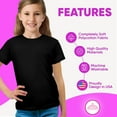 MISS POPULAR Youth Girls' 8-Pack Plain Cotton T Shirts, Short Sleeve ...