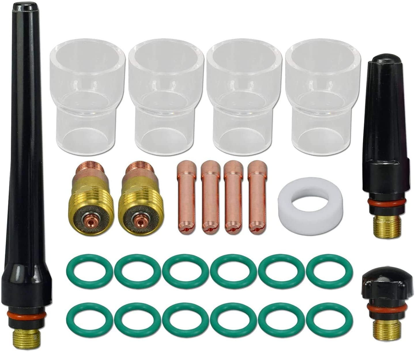 TIG Stubby Gas Lens Collet Body 17GL116 10N23S(1/16" & 1.6mm Orifice ...