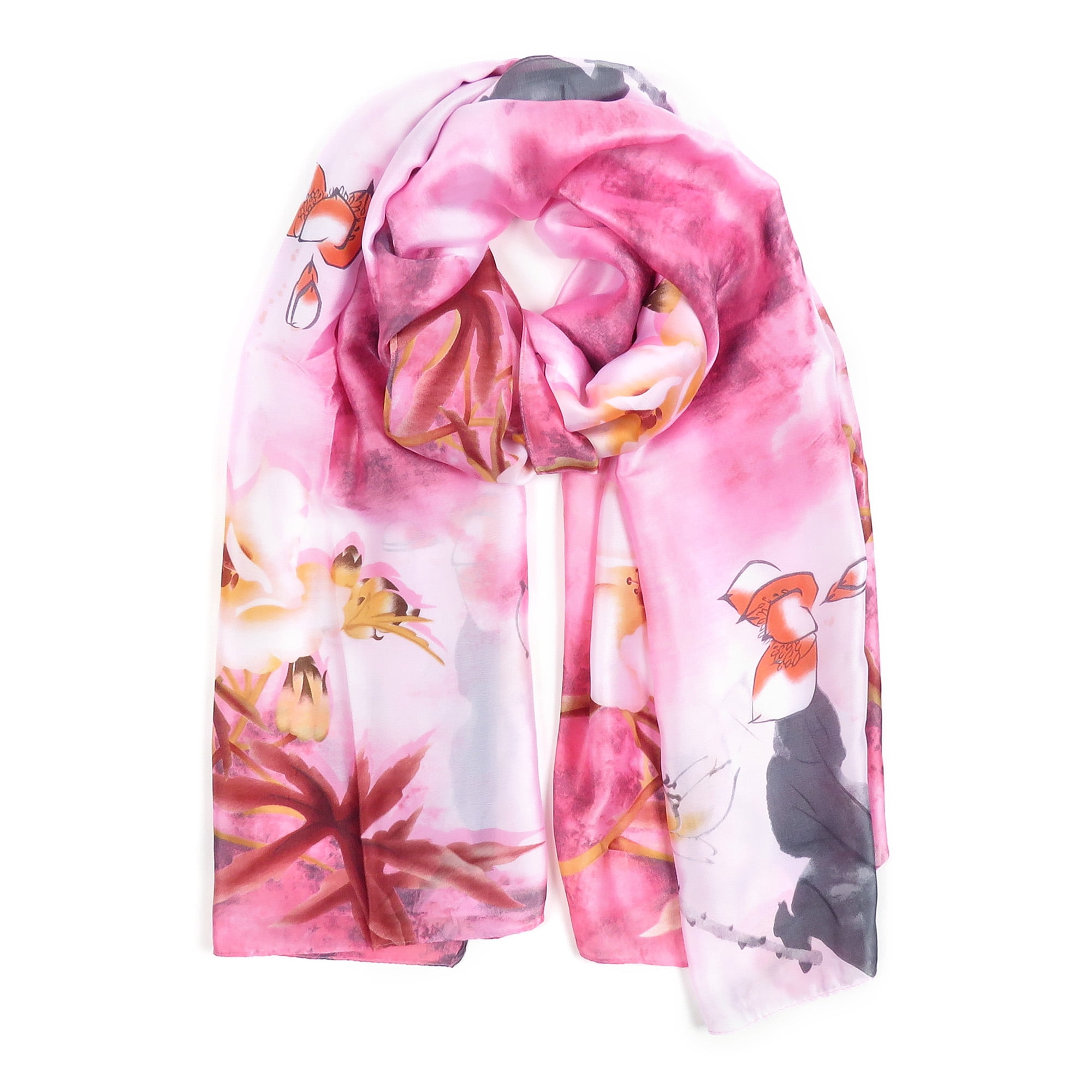 Oussum - Silk Scarfs for Women Fashion Summer Neck Scarves Floral ...