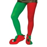 Walmart Plus Size Adult Elf Tights in Red and Green - Walmart.com