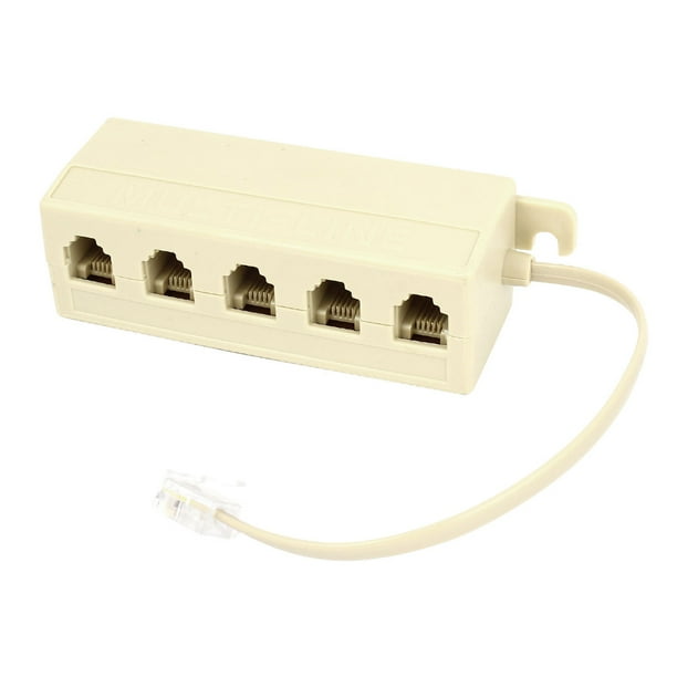 Unique Bargains Plastic RJ11 6P4C 1 Male to 5 Ports Female Telephone ... Unique Bargains Plastic RJ11 6P4C 1 Male to 5 Ports Female Telephone ...