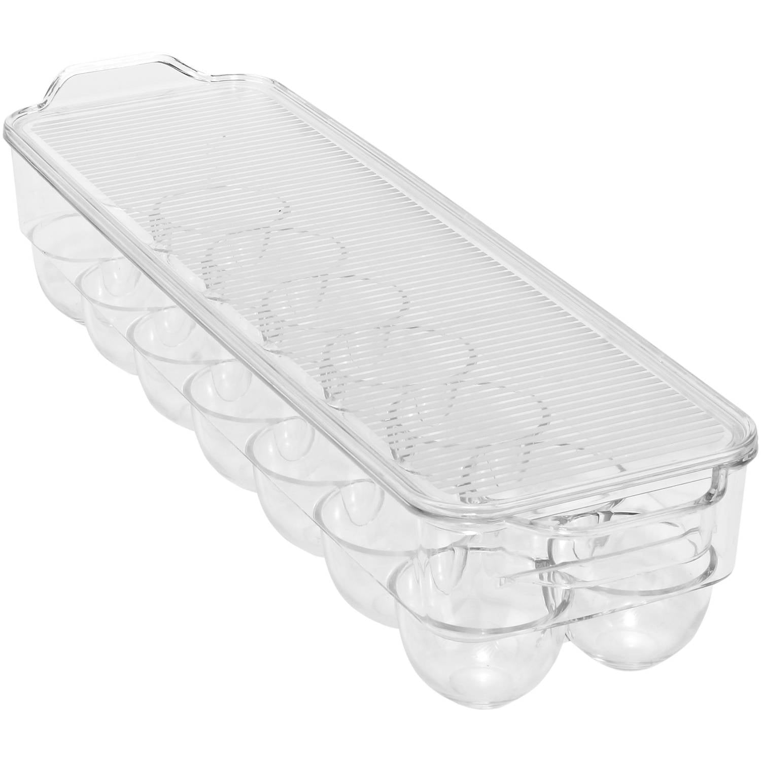 Kitchen Details Clear BPA Free Plastic Stackable Egg Crate with Lid ...