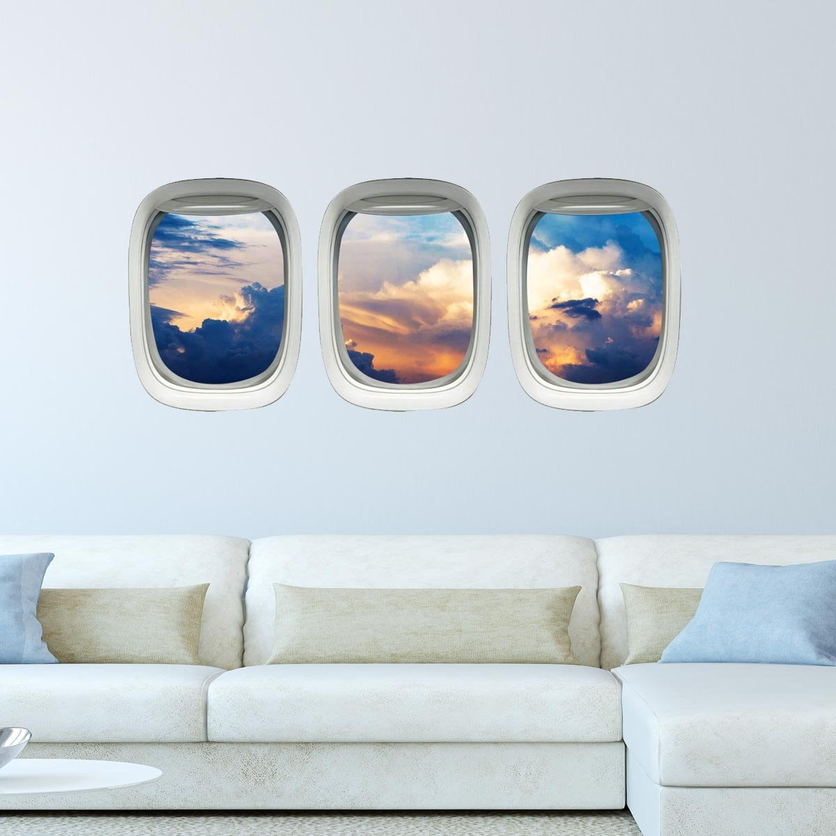 VWAQ Airplane Window Decals For Kids Room - Aircraft Aviation Vinyl ...