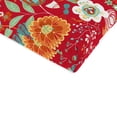 Jordan Manufacturing 44" x 22" Avianna Saxony Red Floral Rectangular ...