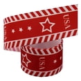 38mm Wide Independence Day Satin Ribbon – 10 Yards Red White Blue ...