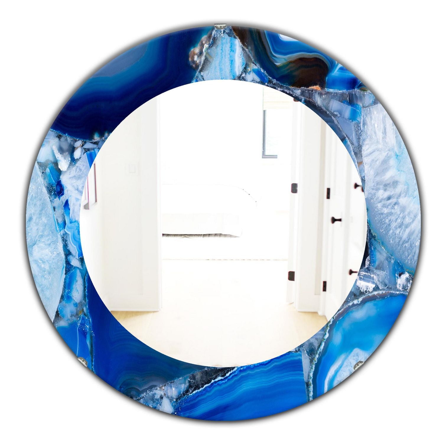 Click here for Designart marbled Geode 11 Mid-Century Mirror - Ov... prices