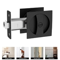 Pocket Door Lock, Matte Black, Metal, Privacy, Square, Double Sided ...