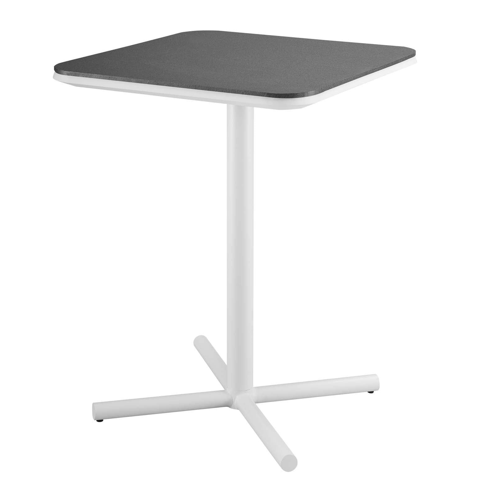 Bar Side Table, Square, Aluminum, Metal, Steel, White, Modern ...