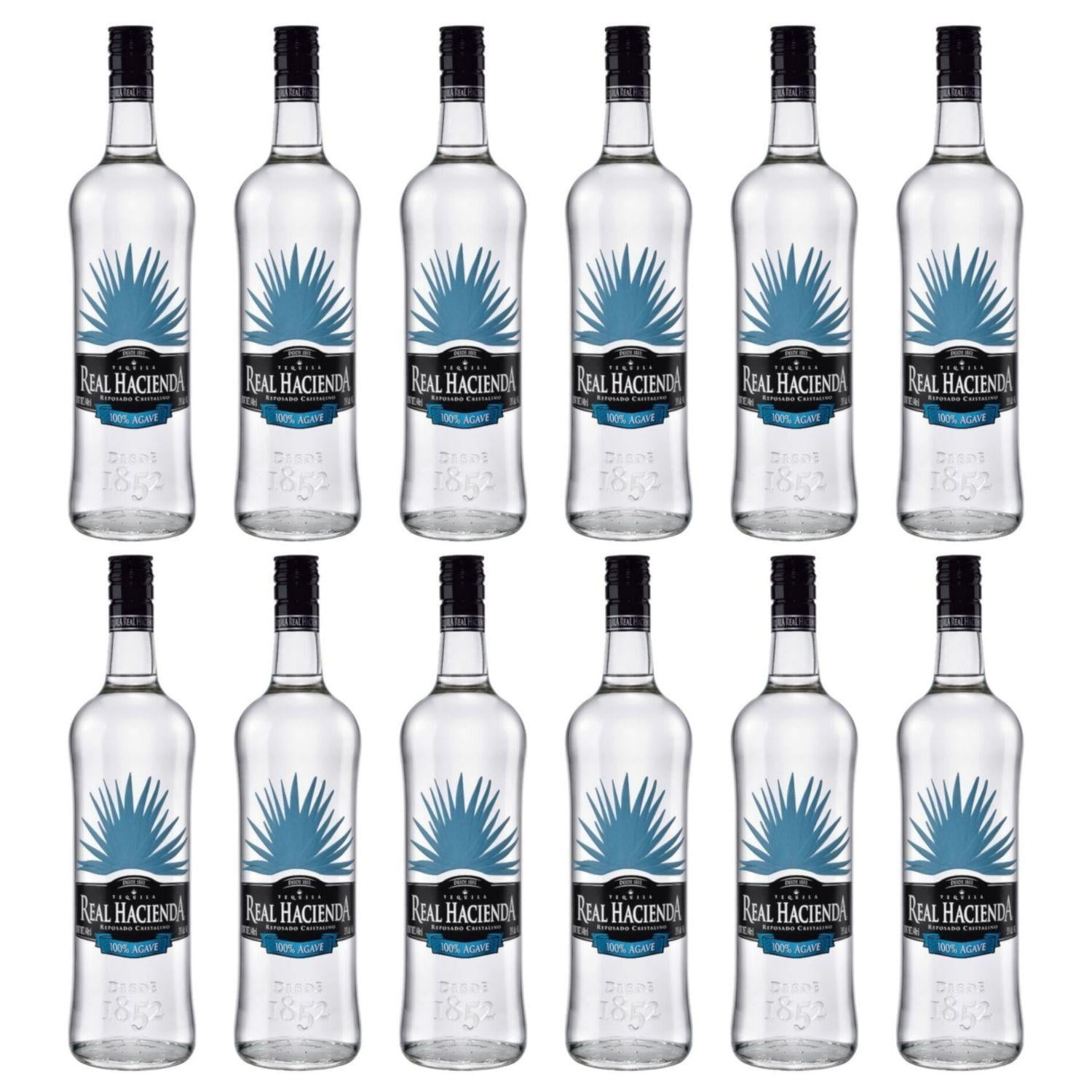 Pack de 12 Tequila Real Hacienda Reposado Cristalino 940 ml | Bodega ...