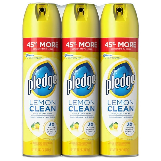 Product of Pledge Lemon Clean Furniture Polish, 3 pk./14.2 oz ...