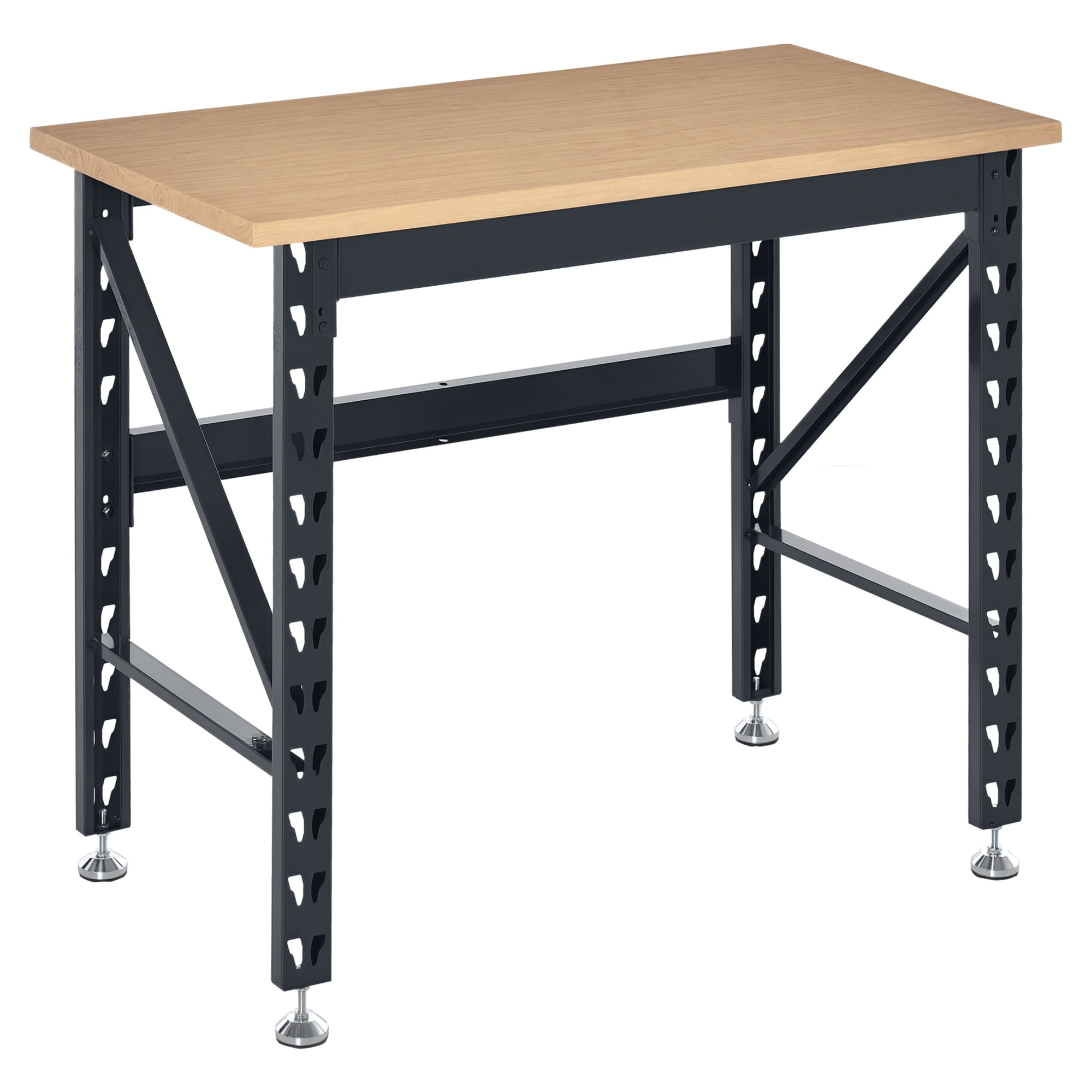 Click here for Homcom 45 Workbench Wood Tabletop Work Table W/ Ad... prices