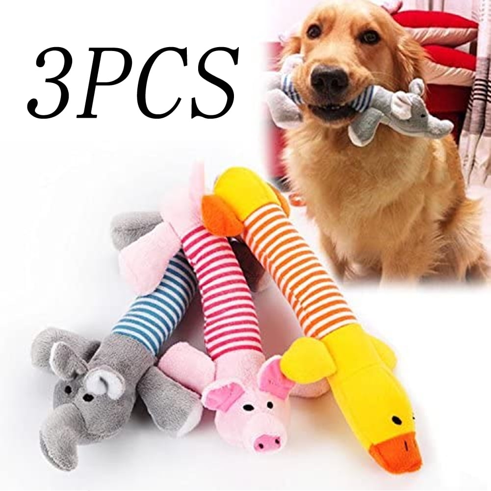 Yirtree Pet Puppy Chew Squeaker Squeaky Plush Sound Pig Elephant Duck ...