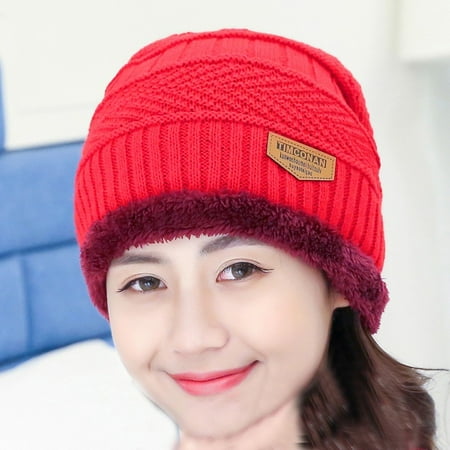 Topcobe 2-Pieces Warm Knit Cap and Scarf Set,Winter Thermal Knitted Hat ...