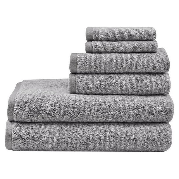 Woolrich Marle 6-Piece Cotton Dobby Yarn Dyed Towel Set in Gray - Walmart.ca