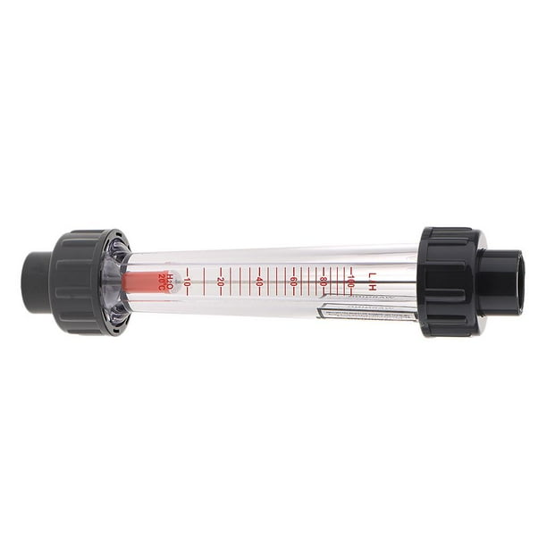 Water Liquid Flow Measuring Tube Rotameter Flowmeter 10-100L/H Grey+ ...