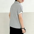 Big Kids Single Short Sleeve Shirt â Structured Cotton Boys Dress Shirt ...